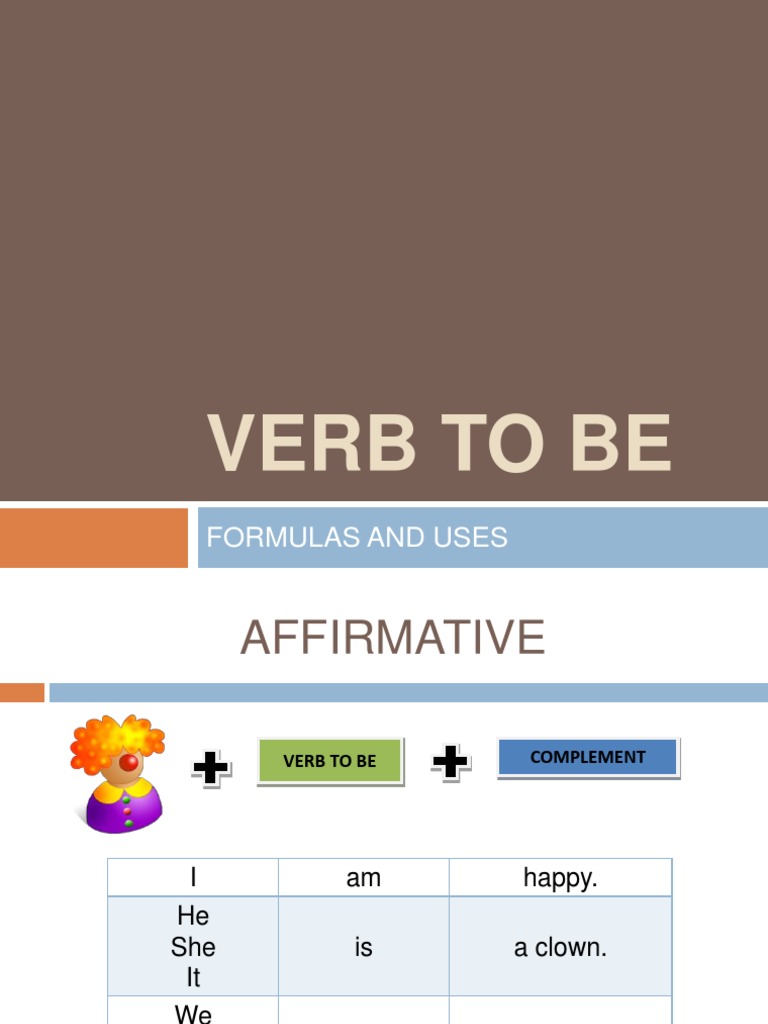 Understanding the Verb "To Be" | PDF