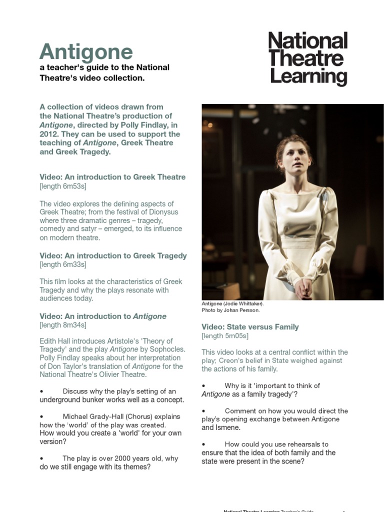 Antigone - Video Workpack | PDF | Greek Tragedy | Theatre