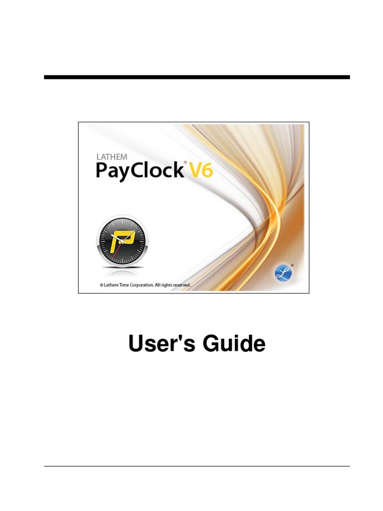 PayClock V6 Software Manual | PDF | Databases | Employment