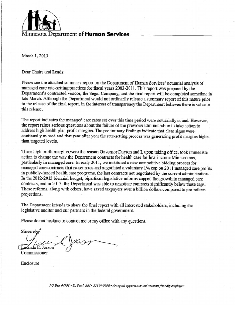 Actuarial Review of Minnesota Managed Care Rates | PDF | Medicaid | Risk