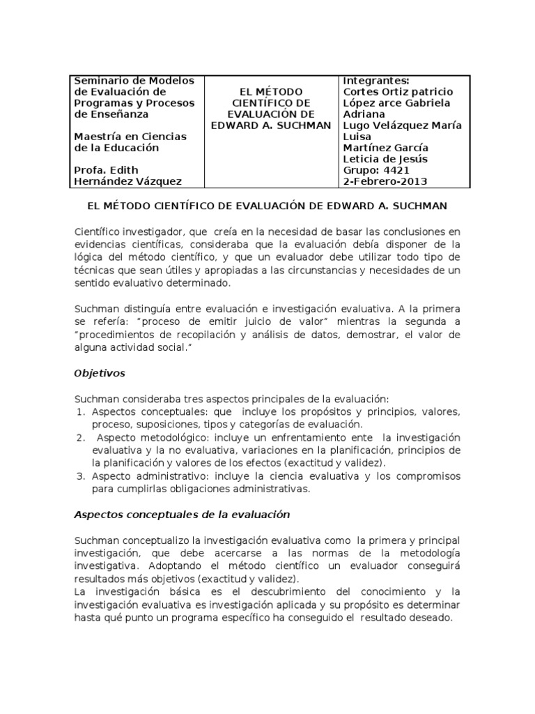 Edward A.suchman | PDF | Planificación | Evaluación