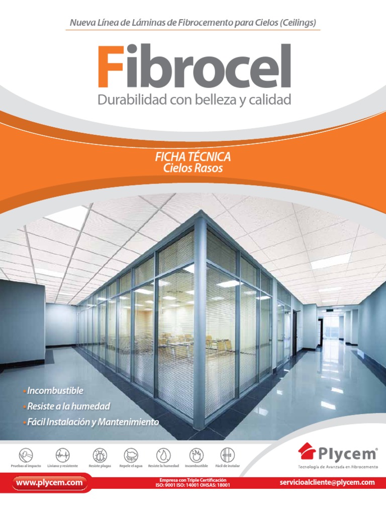 Ficha Technica Fibrocel | PDF | Diseño arquitectonico | Arquitectura
