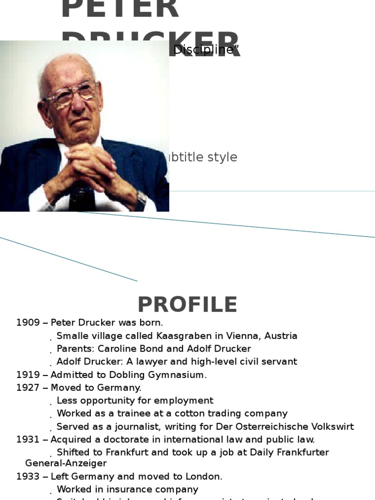 Peter Drucker - Father of Modern Management 2 | Business | Economies