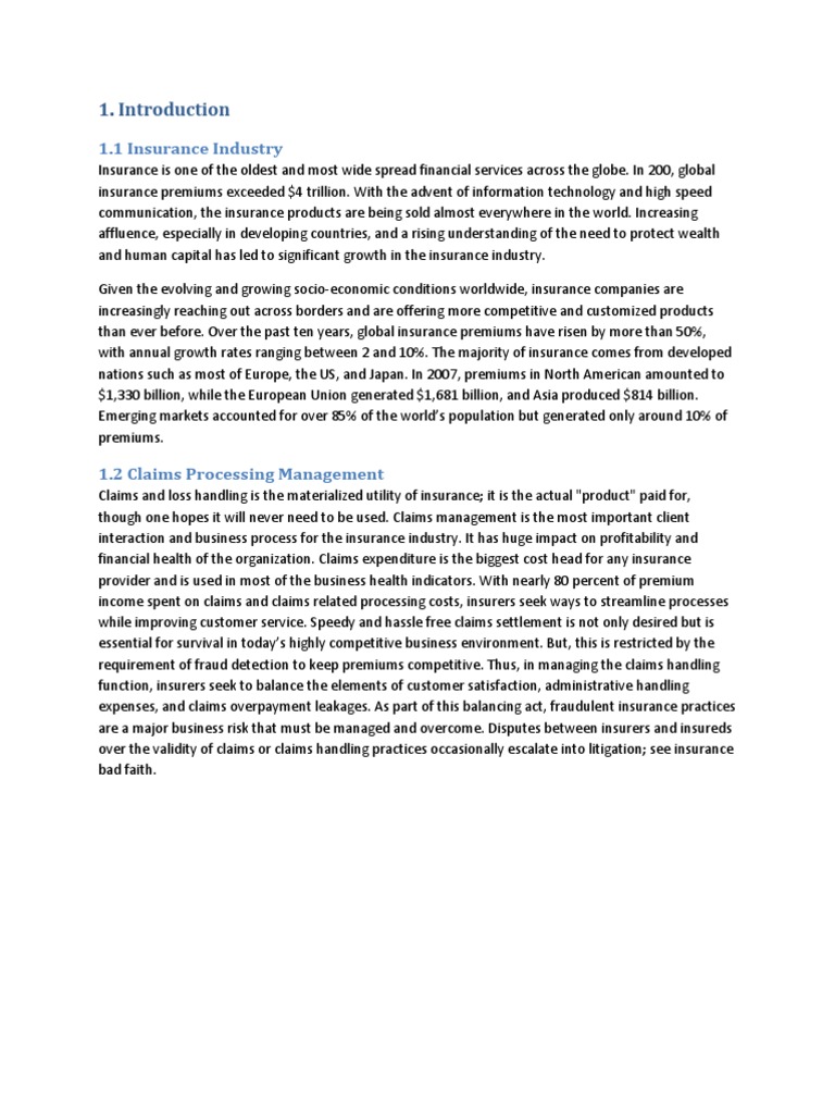 Claims Management in Insurance Industry | PDF | Insurance | Service ...