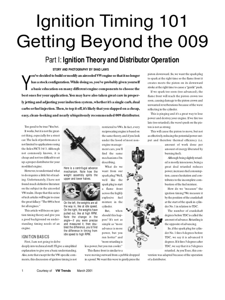 Ign Timing 101 | PDF | Distributor | Engines
