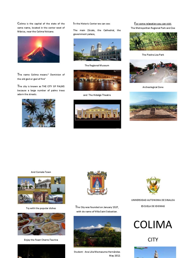 Triptico Colima | PDF | Travel