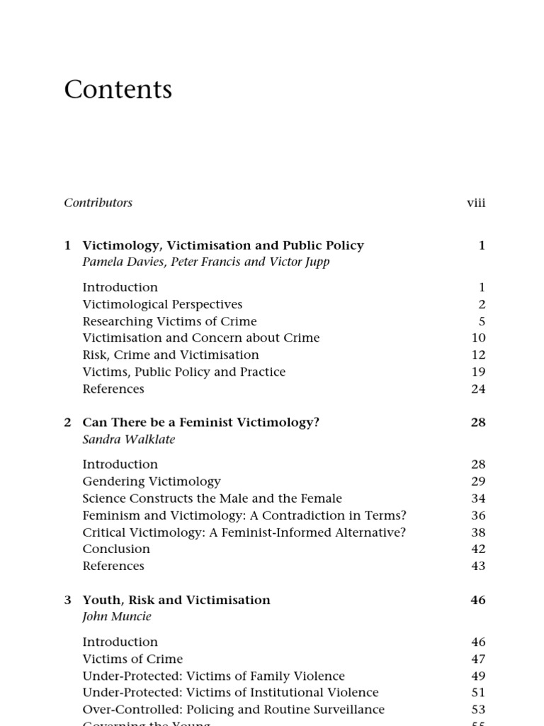 Victimology, Victimisation and Public Policy | PDF | Victimology ...