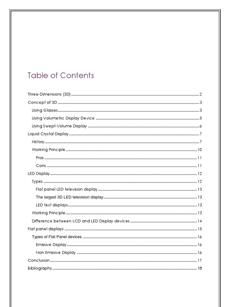 3D Viewing and The Displaying Devices Including LCD, LED and Flat Panel ...