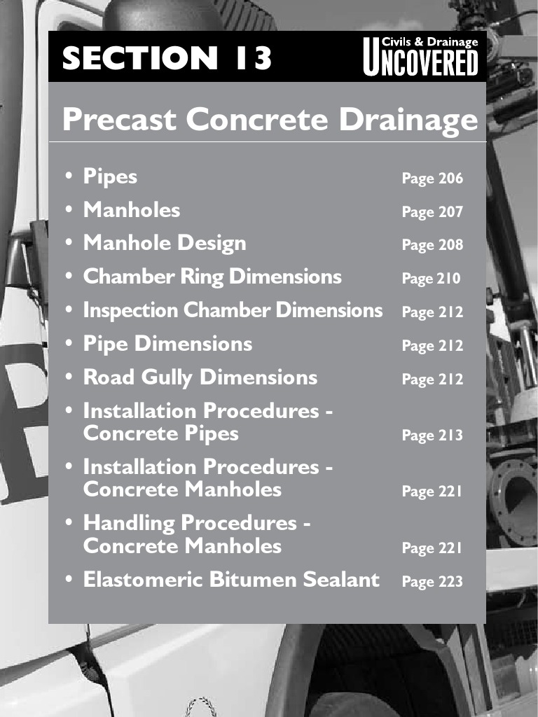 13 Precast Concrete Drainage | PDF | Sanitary Sewer | Pipe (Fluid ...