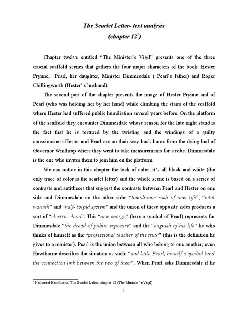 The Scarlet Letter-Text Analysis (Chapter 12) | PDF | The Scarlet Letter