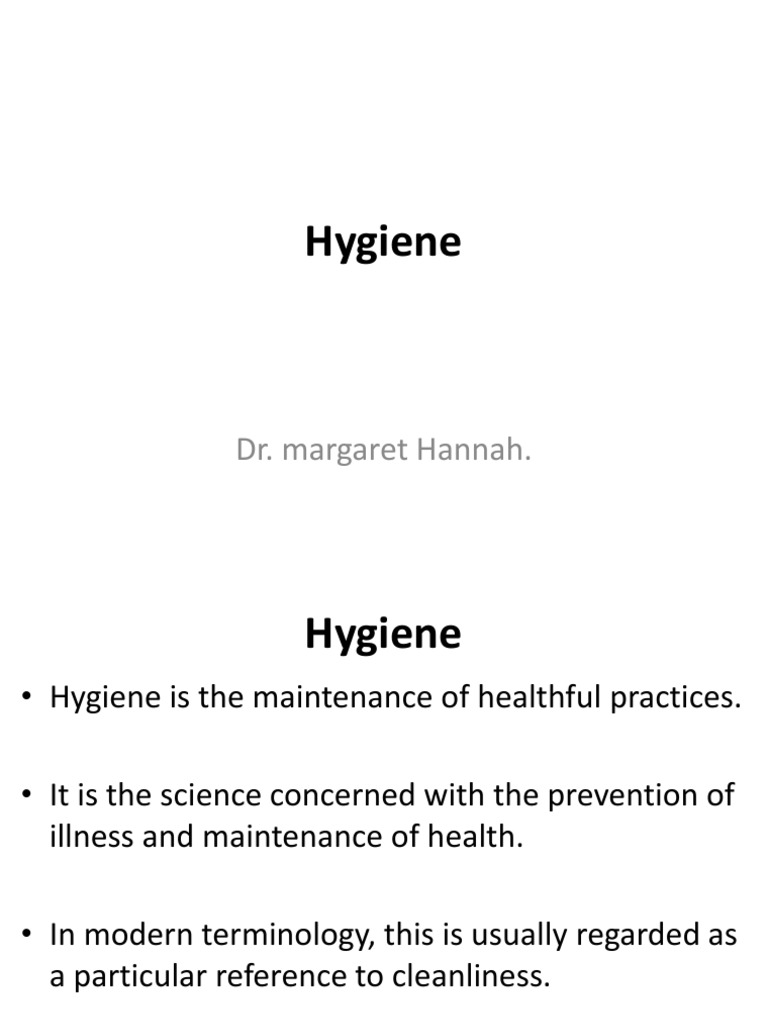 Hygiene 1 | PDF | Hygiene | Foodborne Illness