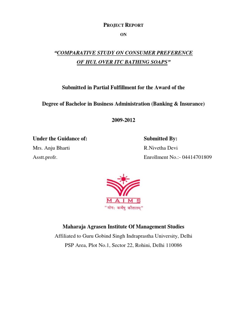 HUL vs ITC: Bath Soap Consumer Preferences | PDF | Business
