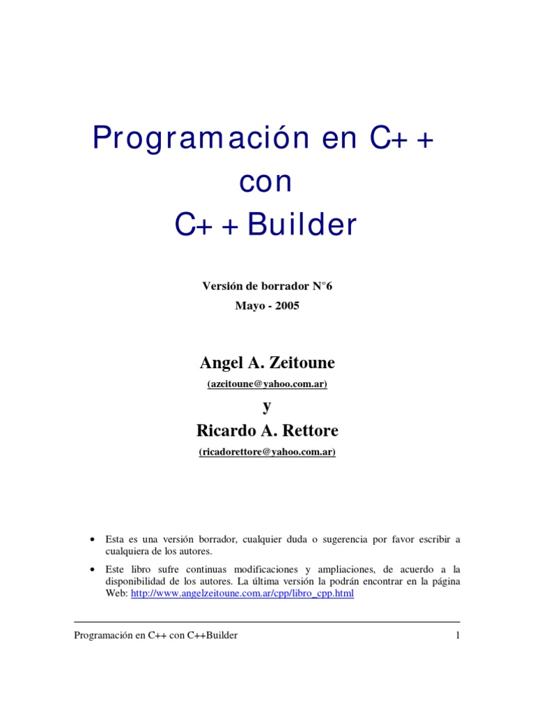 Programación en C++ Con C++Builder | PDF