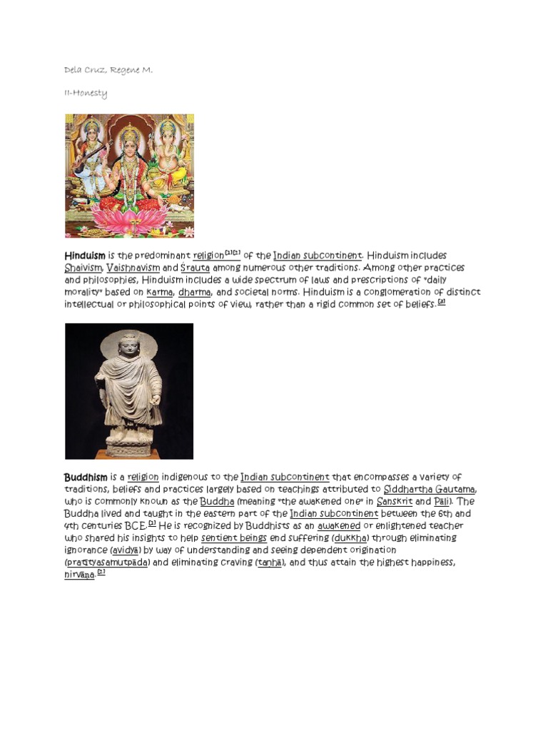 Overview of Hinduism and Buddhism | PDF