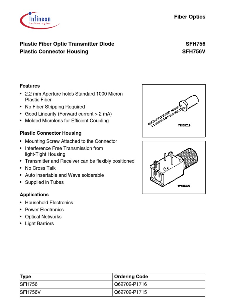Fiber Optics: Features | PDF | Optical Fiber | Light Emitting Diode