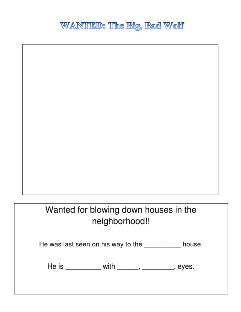 Wanted Poster: The Big Bad Wolf | PDF