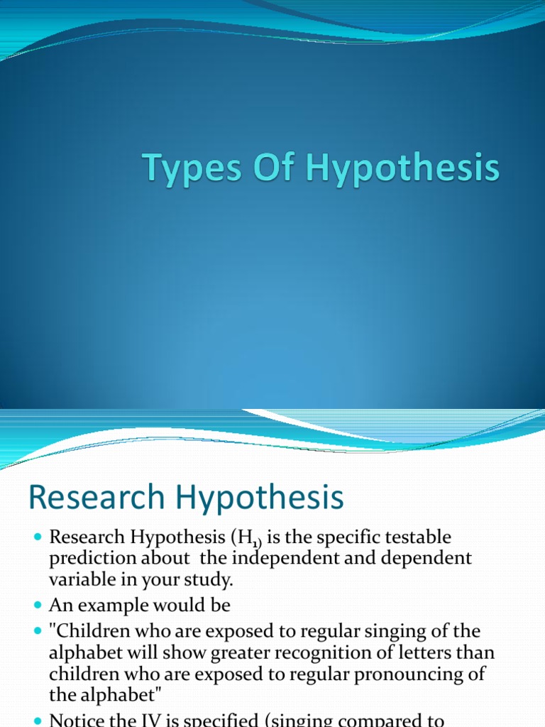 Types Of Research Hypothesis