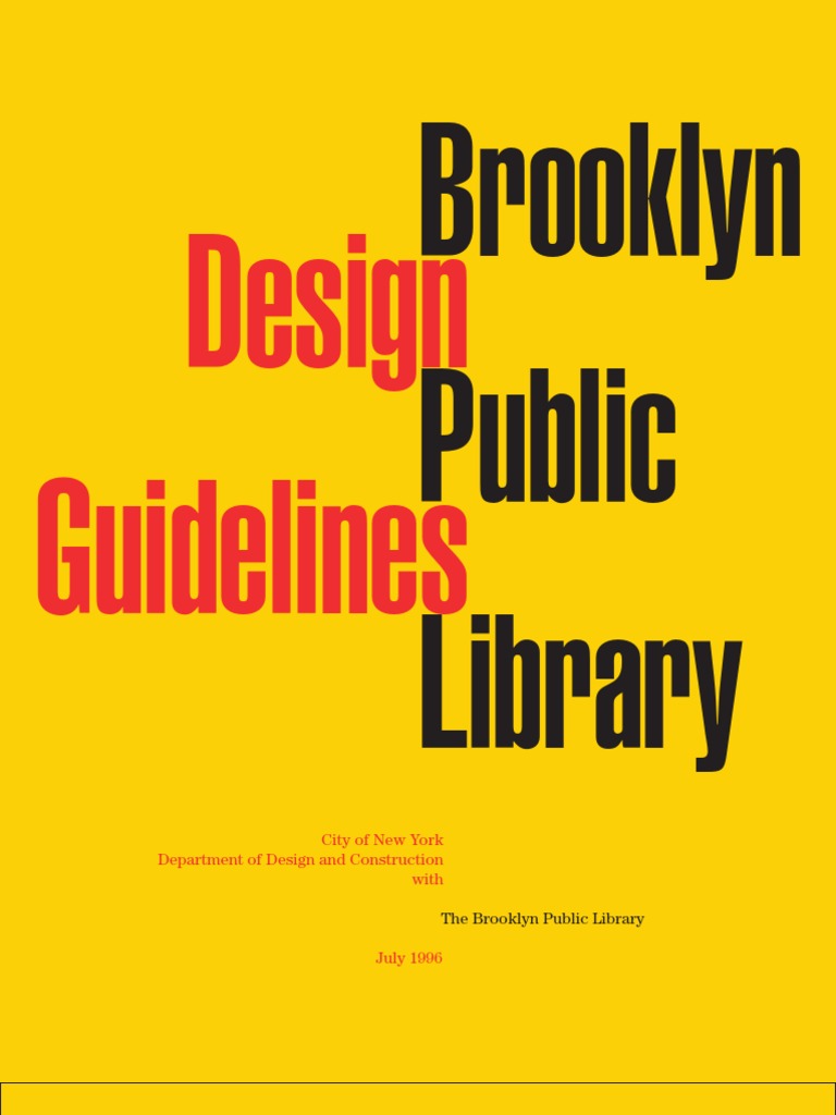 Brooklyn Public Library Design Guide | PDF | Public Toilet | Libraries