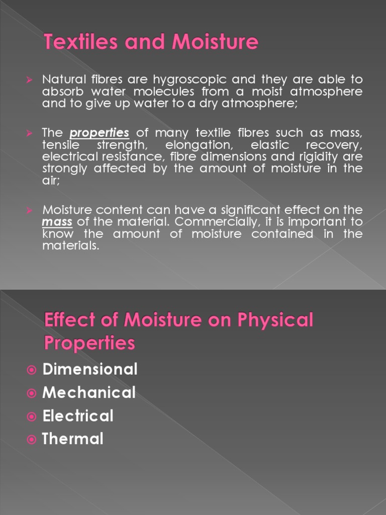 6 Textiles and Moisture | PDF | Humidity | Relative Humidity