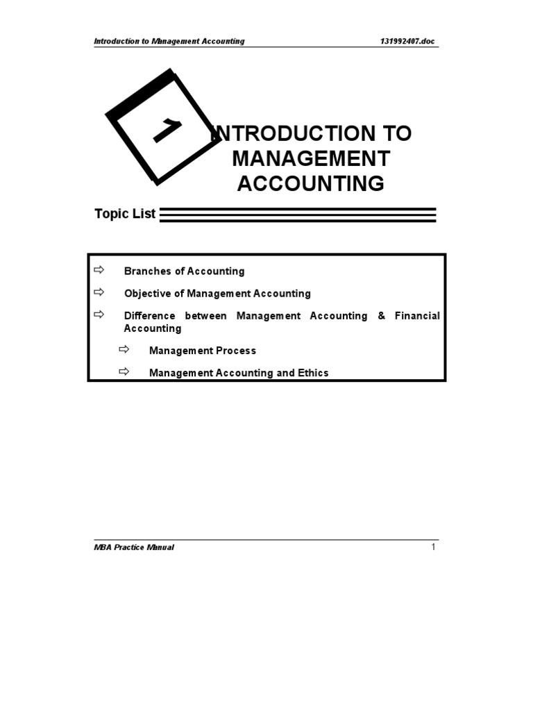 Chapter 01 | PDF | Management Accounting | Accounting