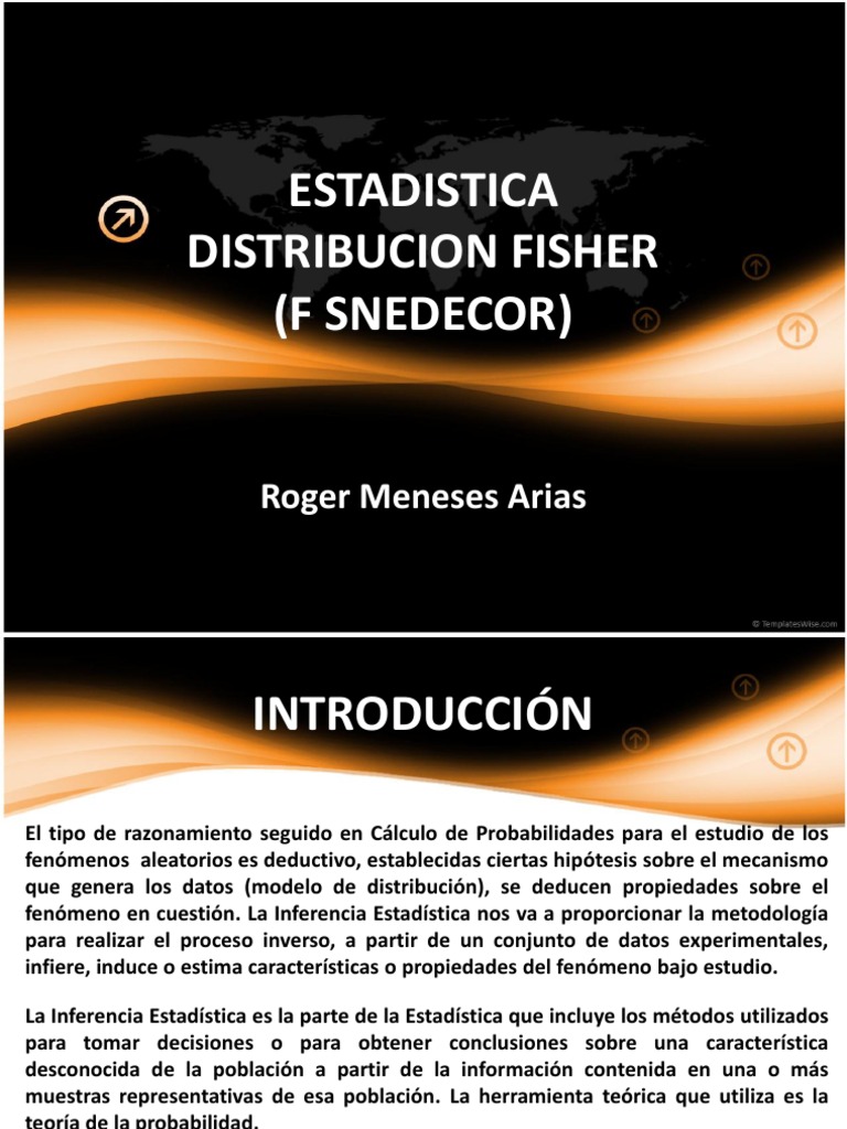 Distribucion Fisher | PDF | Distribución de probabilidad | Estadísticas