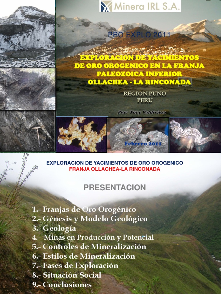 Oro Orogenico Ollachea-Rinconada | PDF | Minería | Rocas