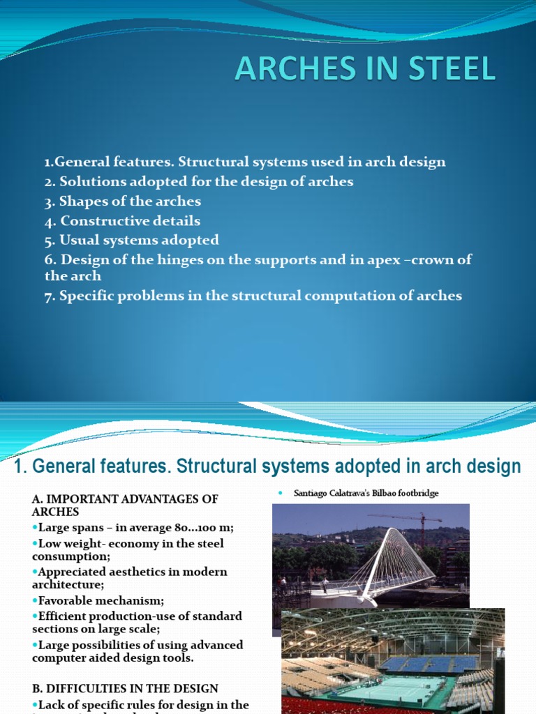 Arches in Steel | PDF | Truss | Beam (Structure)