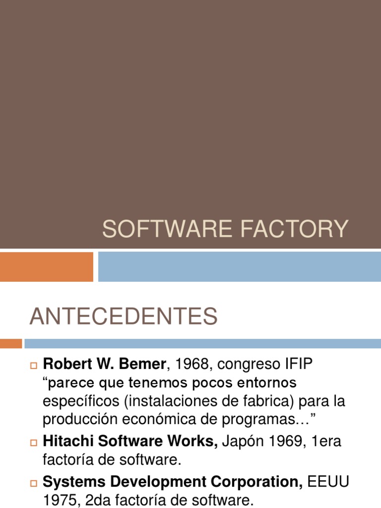 Presentacion Software Factory Updated | PDF | Ingeniería de software ...