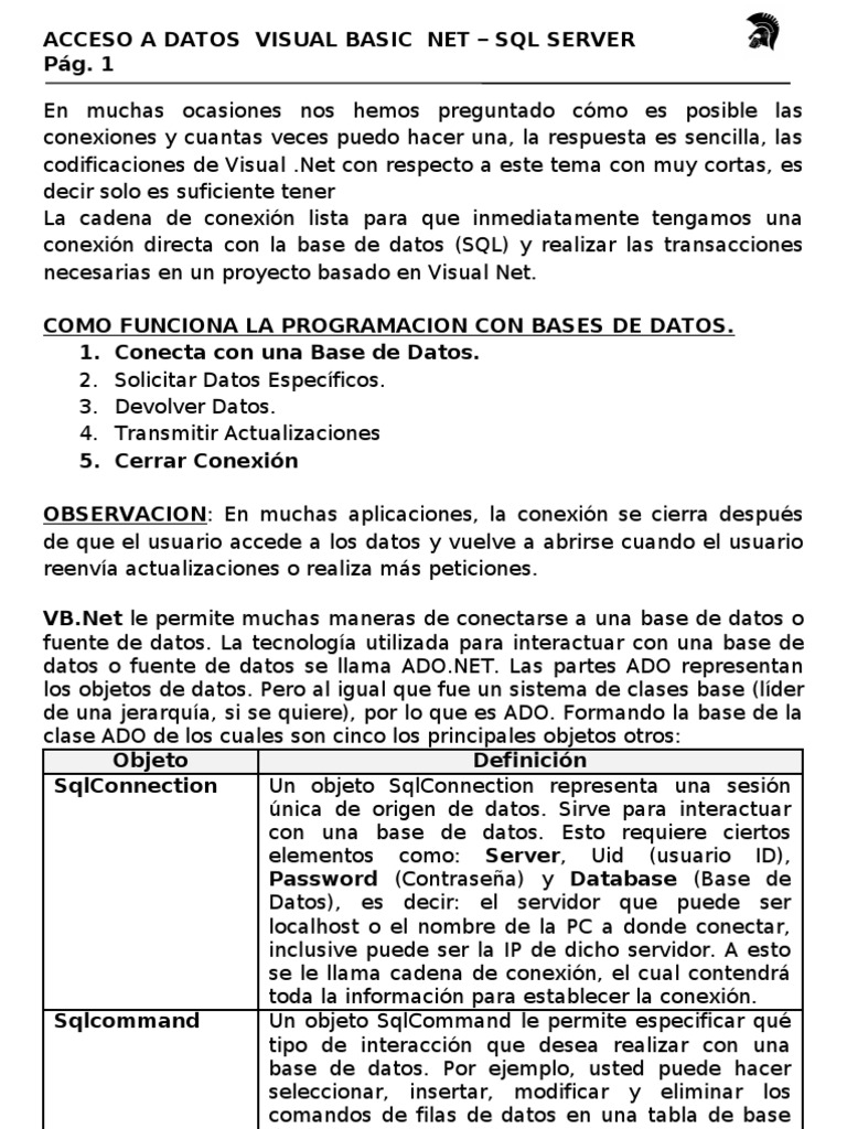 Manual IV CICLO de VISUAL BASIC NET | PDF | Servidor SQL de Microsoft | Tabla (base de datos)