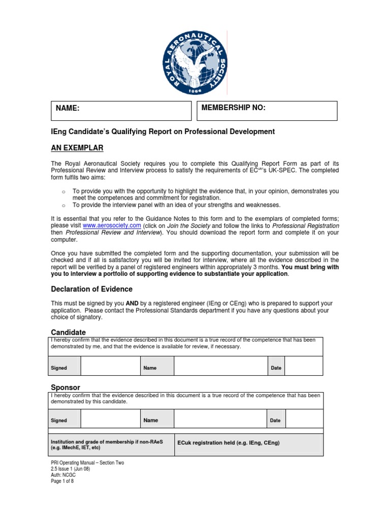 Examples of IEng Qualifying Reports | PDF | Competence (Human Resources ...