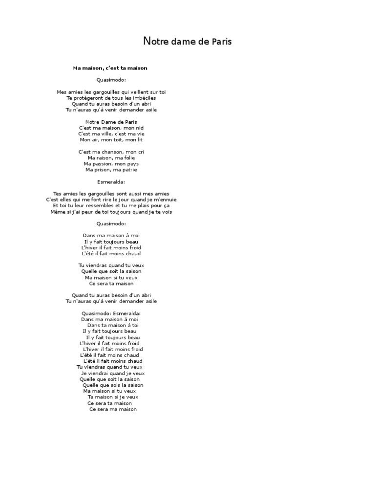 Ma Maison, C'est Ta Maison | PDF