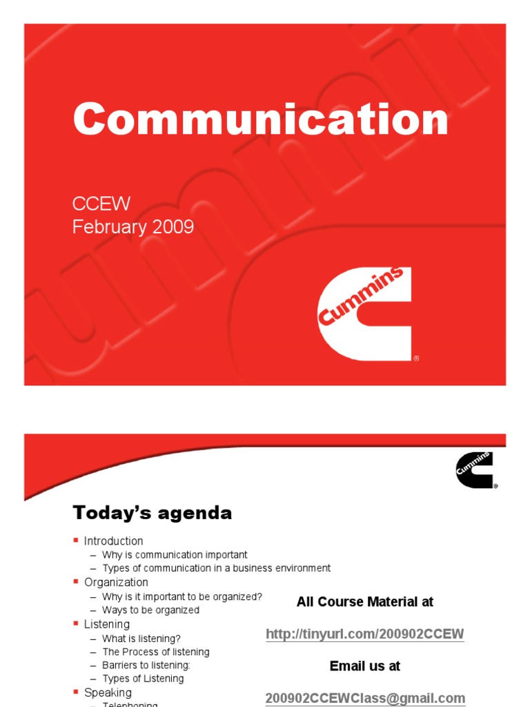 Communication: Ccew February 2009 | PDF | Communication | Cognitive Science
