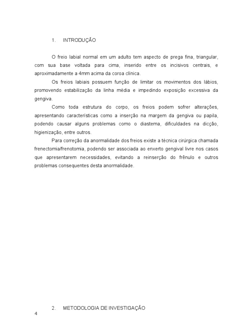 Frenectomia de Freio Labial Inferior | PDF | Boca | Odontologia