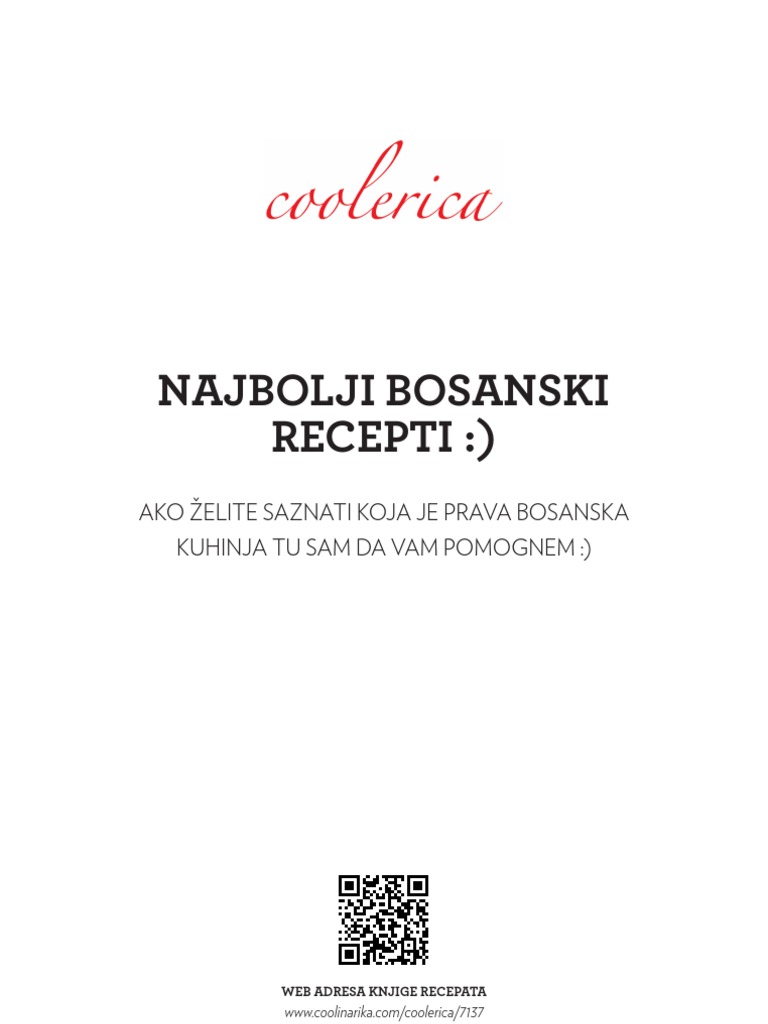 Najbolji Bosanski Recepti | PDF
