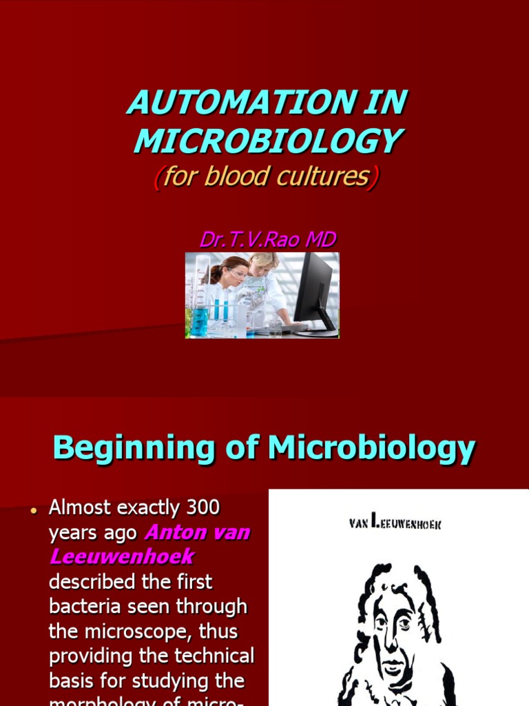 AUTOMATION IN MICROBIOLOGY (For Blood Cultures) | PDF | Infection ...