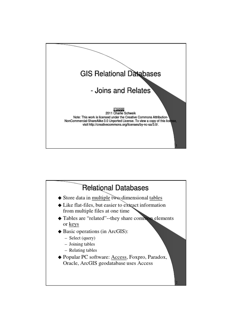 ArcGIS Join and Relate | PDF | Arc Gis | Table (Database)
