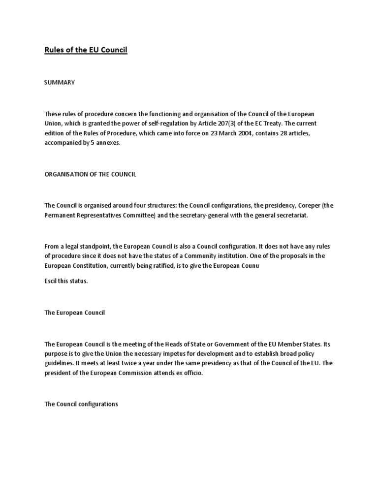 MUN Binder | PDF | European Council | European Union