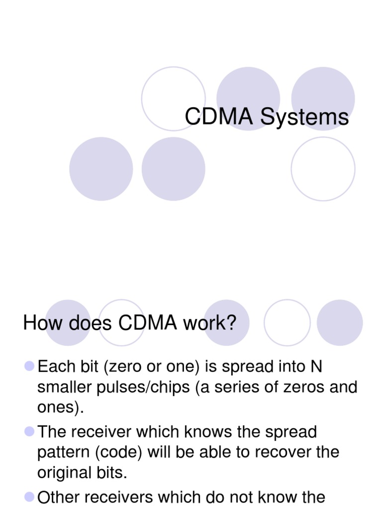 CDMA.ppt | Code Division Multiple Access | Radio Technology