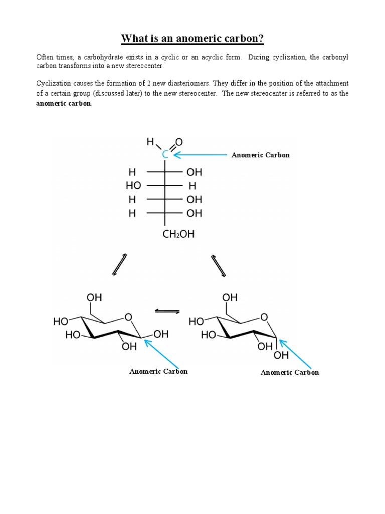Anomeric Carbon | Download Free PDF | Carbohydrates | Organic Chemistry
