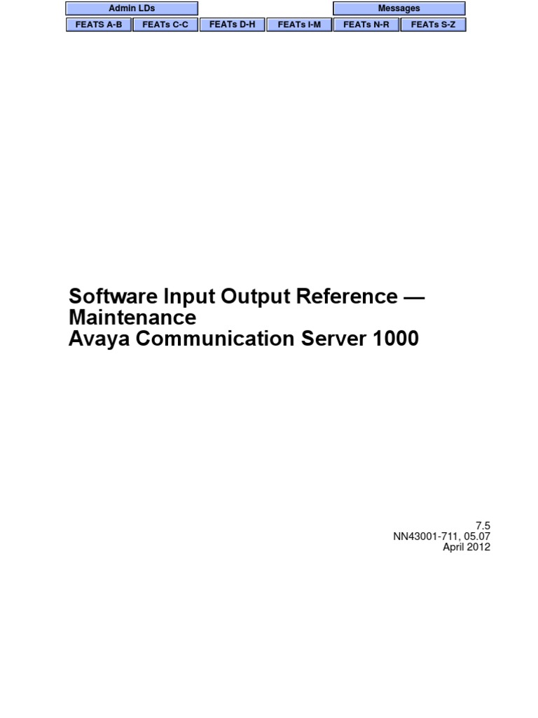 Nortel CS1000 Maintenance Guide | PDF | Shell (Computing) | Trademark