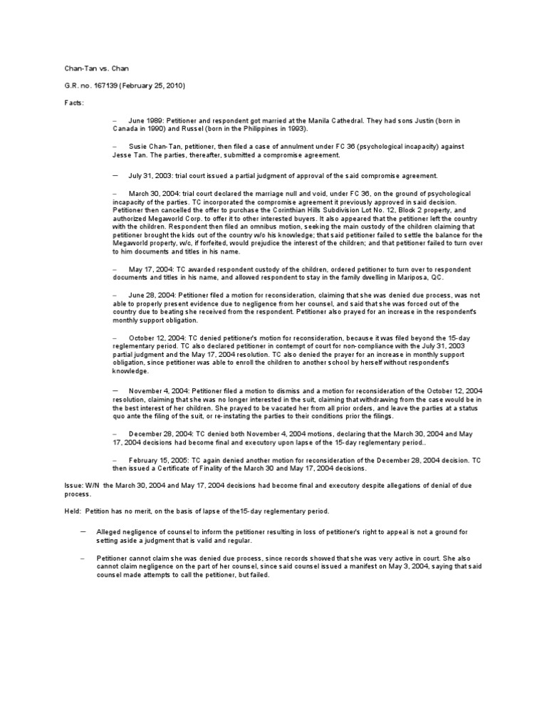 Chan-Tan vs. Chan | PDF | Lawsuit | Government