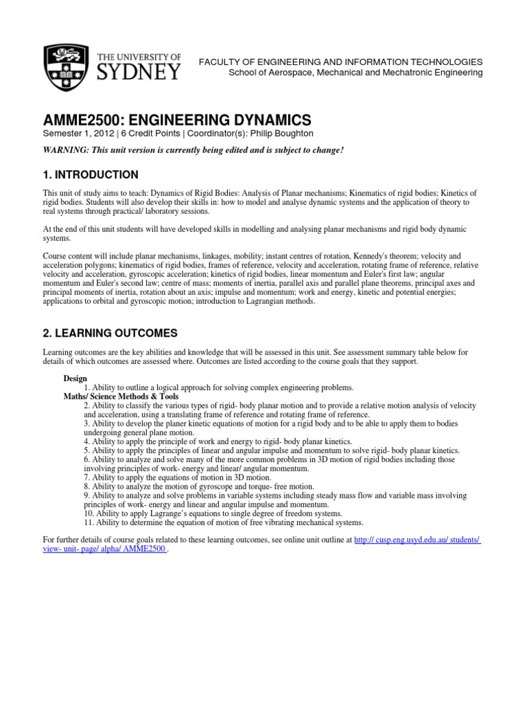 Engineering Dynamics: An In-Depth Study of Rigid Body Motion, Forces ...