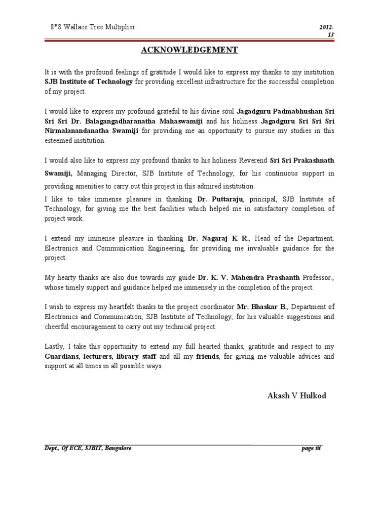 Acknowledgement | Computer Programming | Applied Mathematics