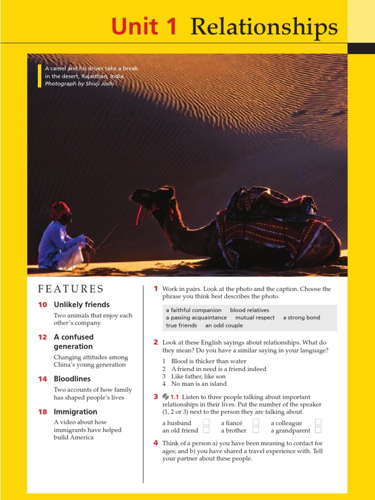 Life Upp-Int Unit 1 SB | PDF | Verb | Immigration