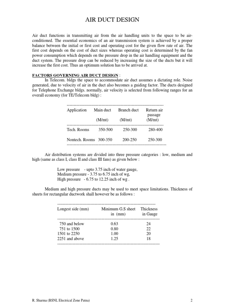 AC Duct Design PDF | PDF | Duct (Flow) | Thermal Insulation