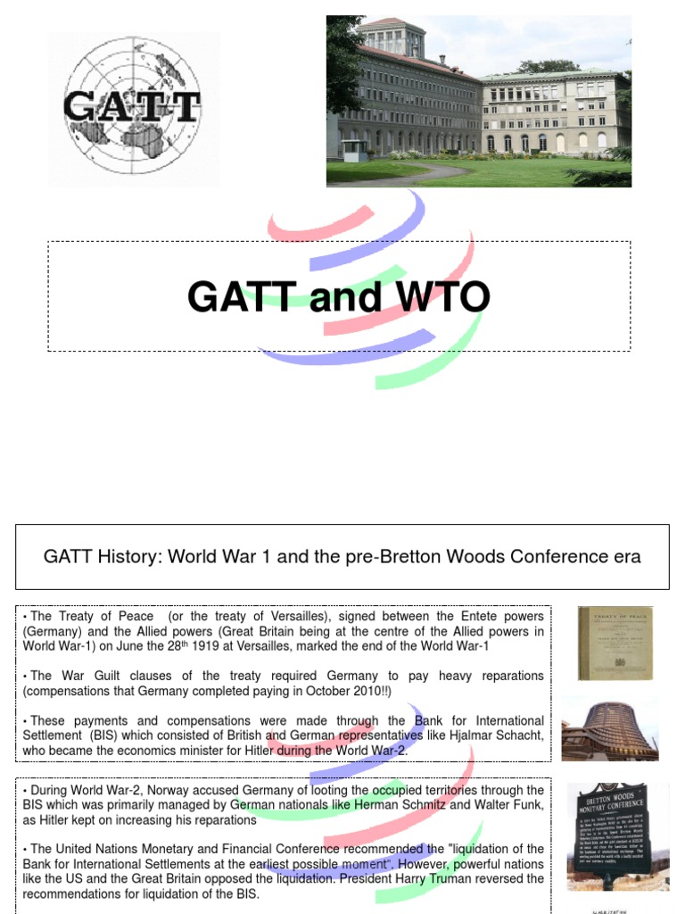 Gatt Wto | PDF | World Trade Organization | General Agreement On ...