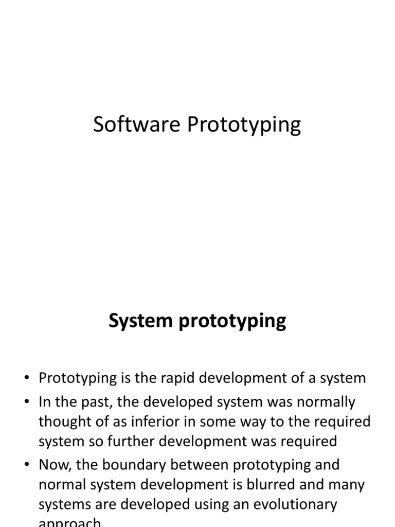Software Prototyping | PDF | Software Prototyping | Prototype