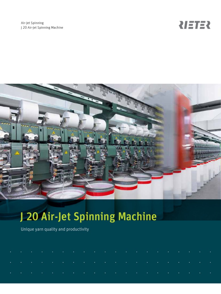 J 20 Air-Jet Spinning Machine Brochure 2386-V1 en 34515 | PDF | Yarn ...
