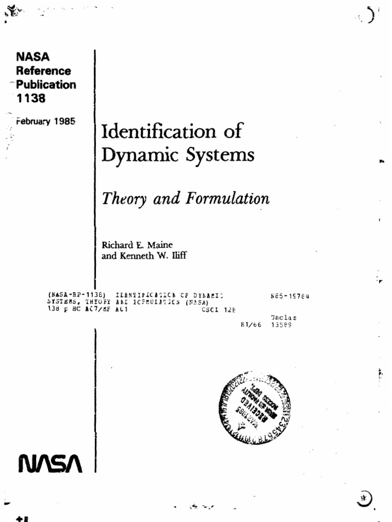 Identification of Dynamic Systems, Theory and Formulation | PDF ...