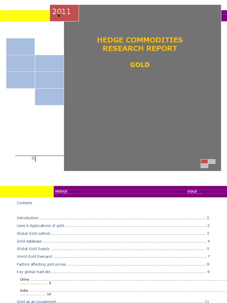 Report On Gold | PDF | Gold As An Investment | Exchange Traded Fund